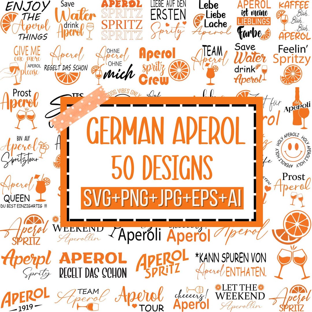 German Aperol Svg Bundle, Aperol Spritztour Svg, Holy Aperoli Svg ...