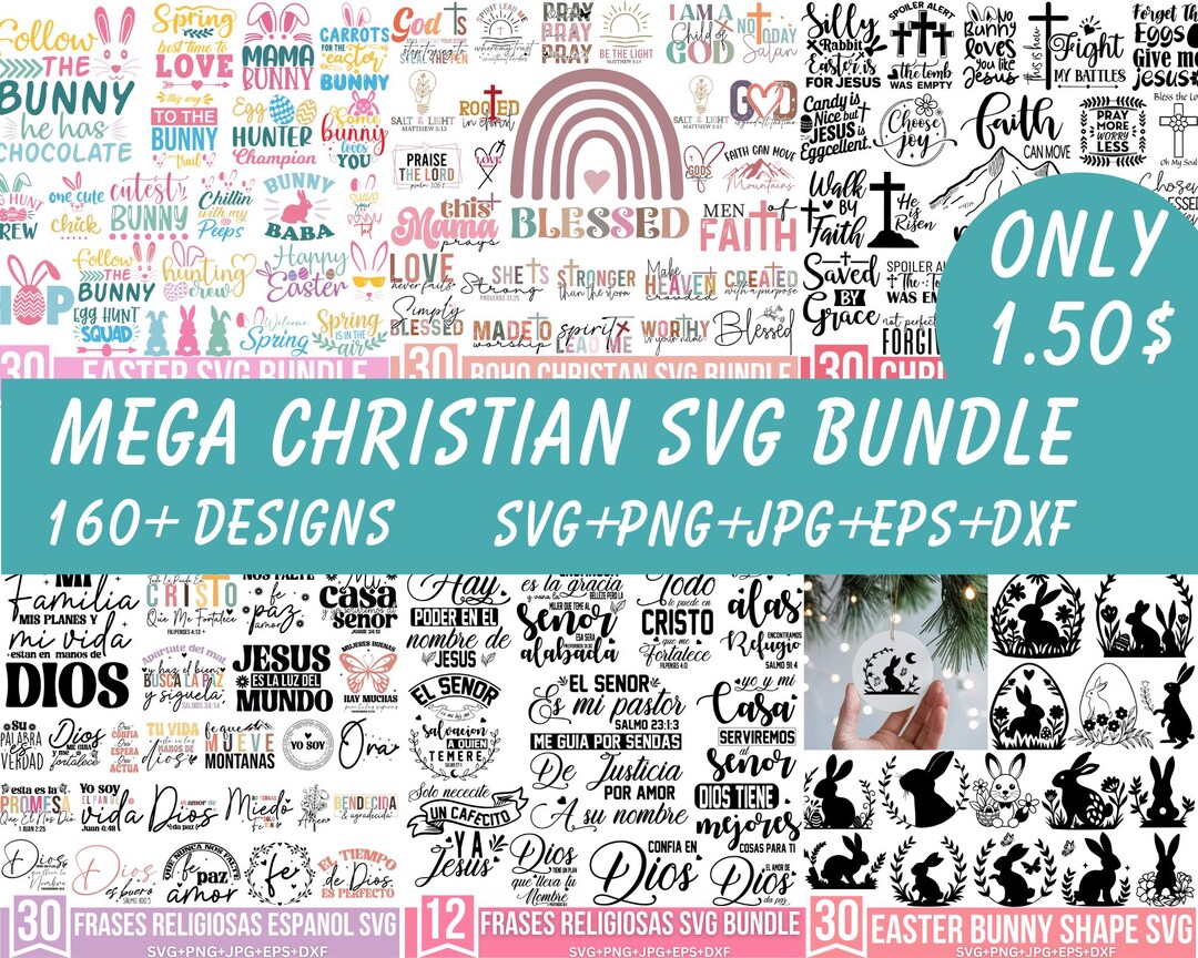 Mega Christian Svg, Religious Svg, Christian Svg, Christian Quotes Svg ...