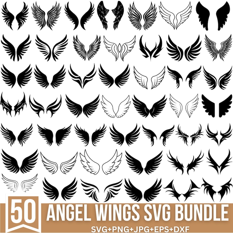 Angel Wing Svg - Etsy