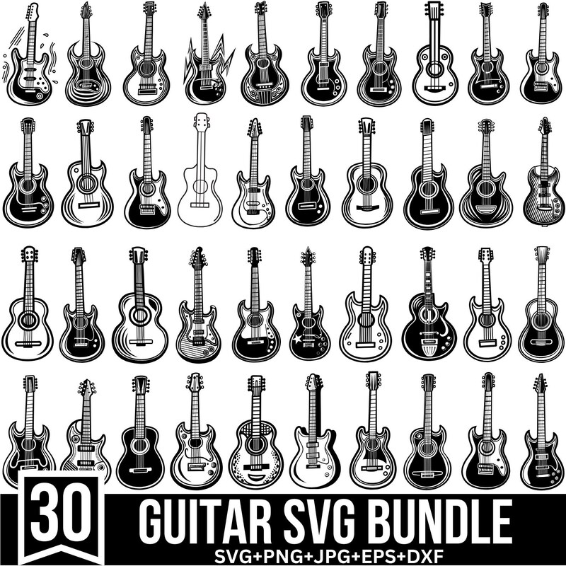Gibson Guitar Clipart - Etsy
