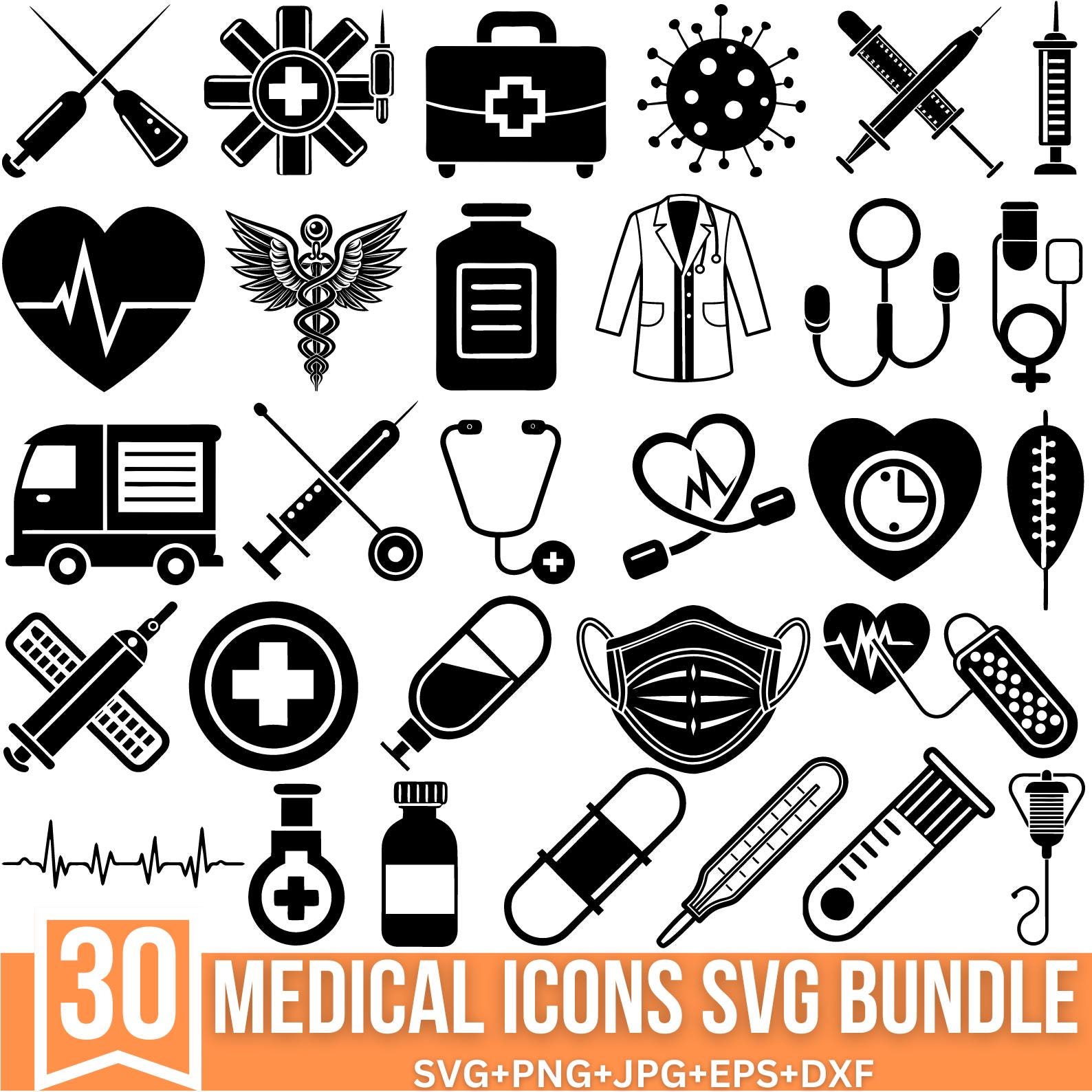 Medical Svg Bundle, Health Care Svg, Nurse Svg, Nursing Svg, Caduceus ...