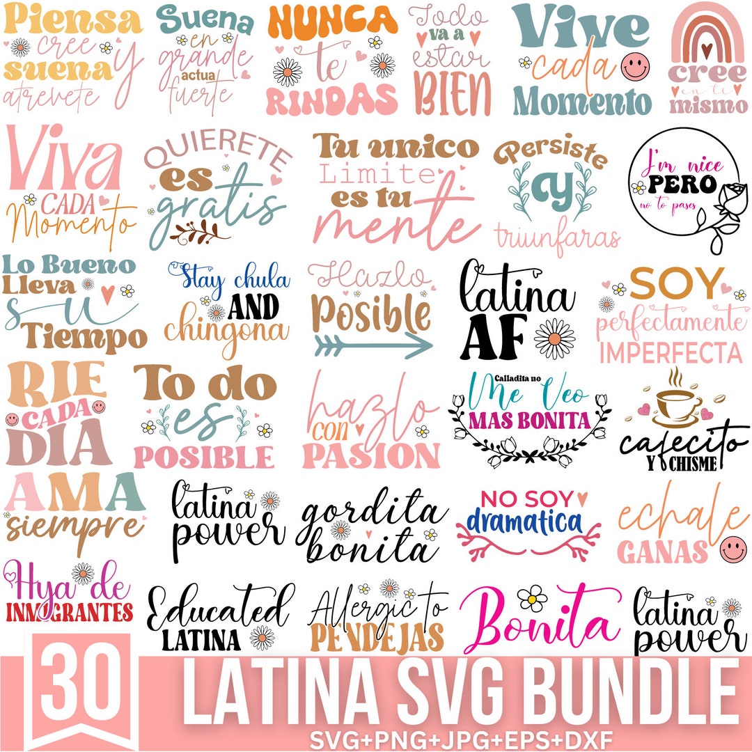 Latina Svg Bundle, Latina Quotes Svg, Latina Motivational, Mexican ...