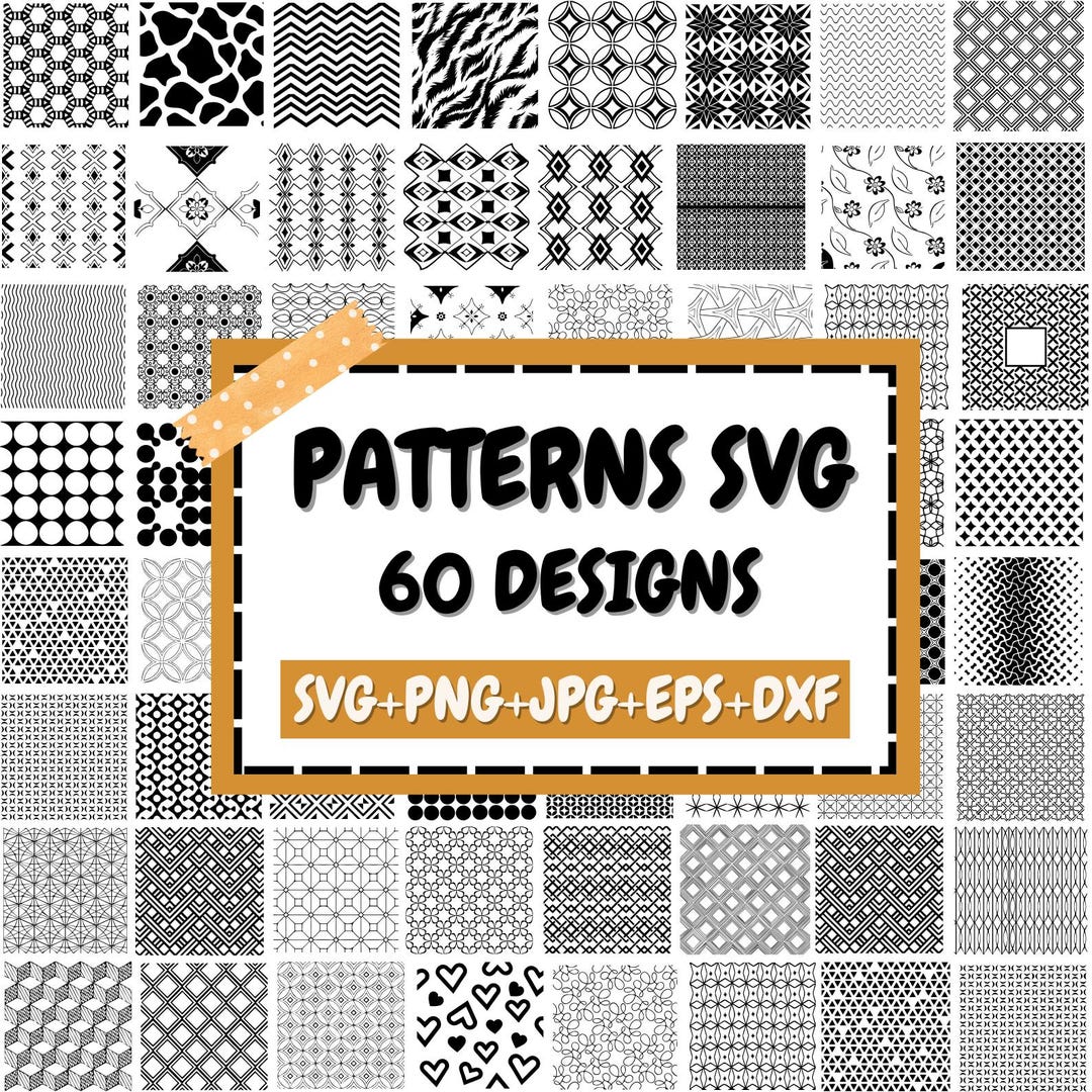 Patterns Svg Bundle, Seamless Pattern Floral Svg, Geometric Svg, Lines ...