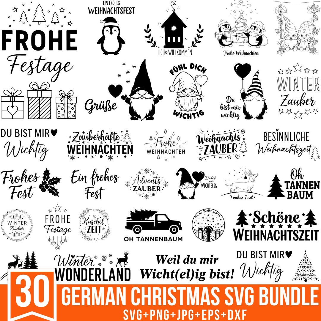 Christmas Plotter File Svg Bundle, Christmas Houses, Weihnachten Svg ...