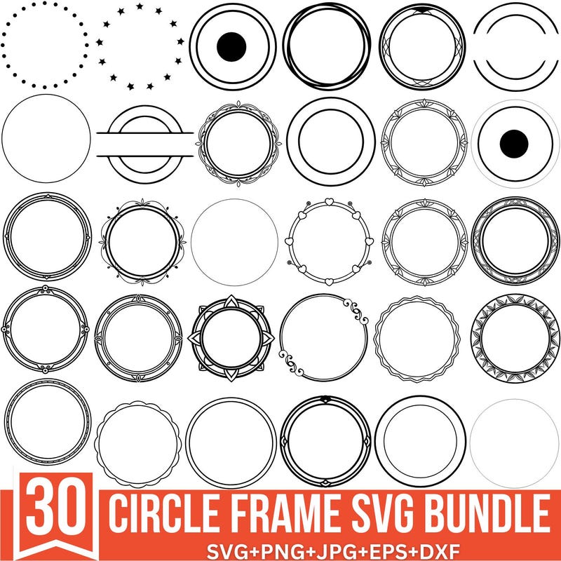 Circle Frame Svg - Etsy