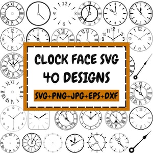 Clock Face Svg, Clock Svg, Roman Numeral Clock, Clock Numbers Svg ...