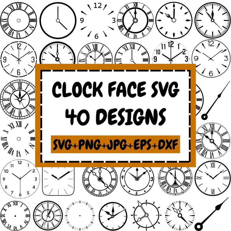 Clock Faces Template Svg - Etsy