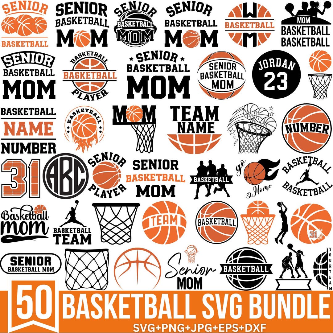 Basketball Svg Bundle, Senior Basketball Svg, Basketball Team Svg ...