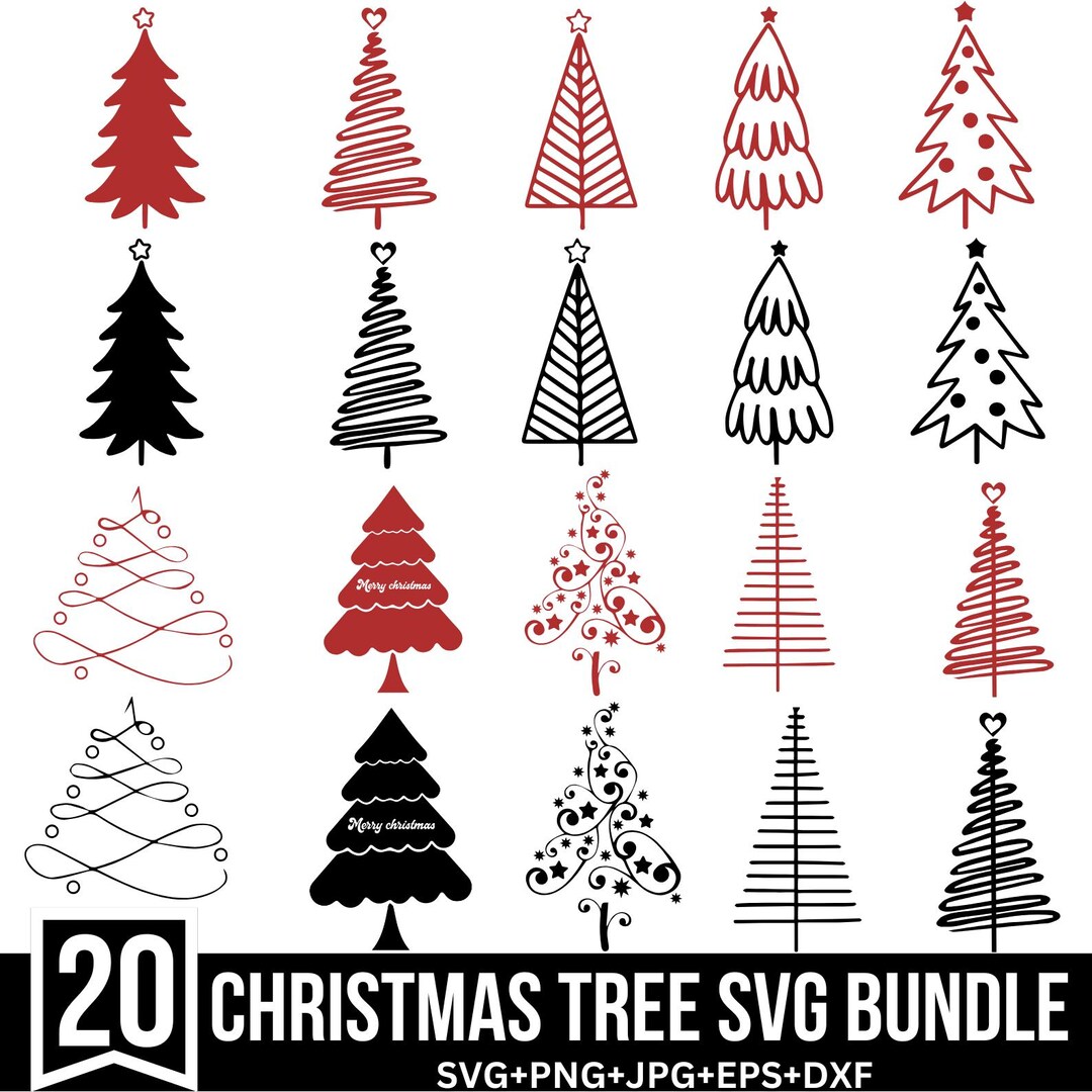 Christmas Tree SVG Bundle, Holiday Clipart (digital Download) - Etsy