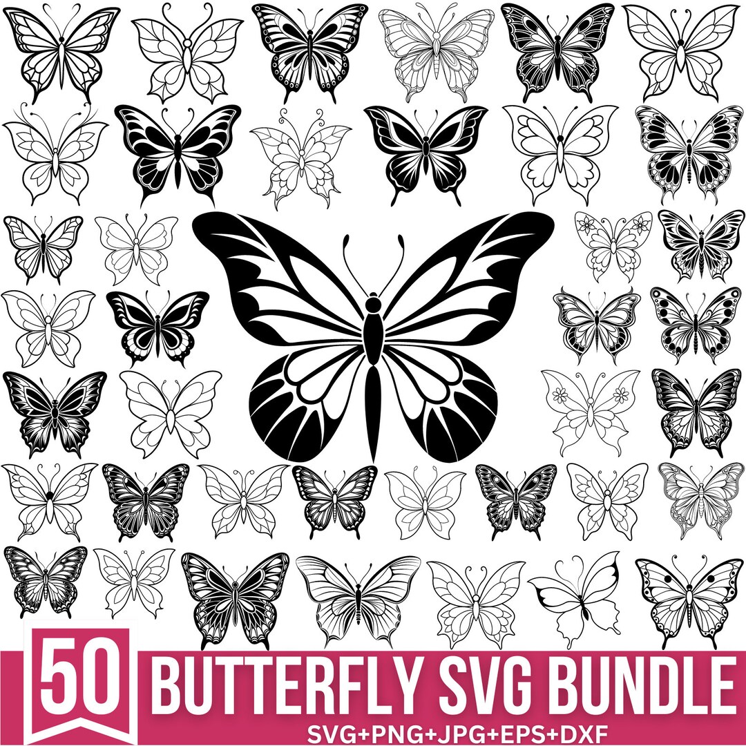 Butterflies Svg Bundle, Butterfly Swarm Svg, Butterfly Svg, Butterfly ...