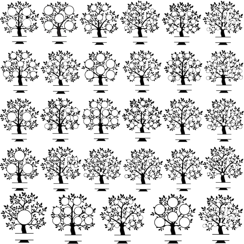 Family Tree Svg Bundle, Family Tree Branch, Tree of Life Svg, Family ...