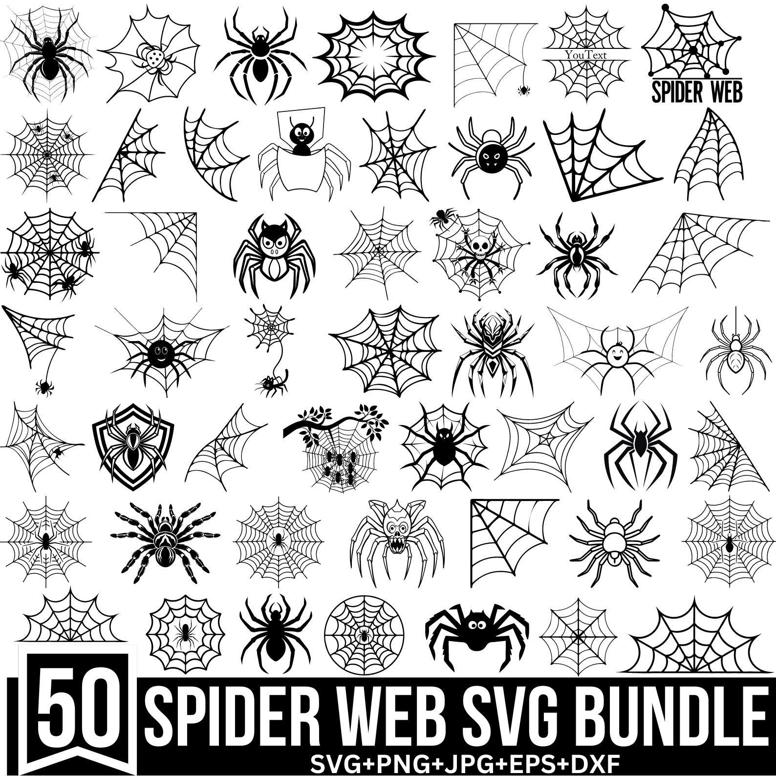 Spider Web Svg Bundle, Halloween Spider Web Svg, Scary Spider Web Svg ...