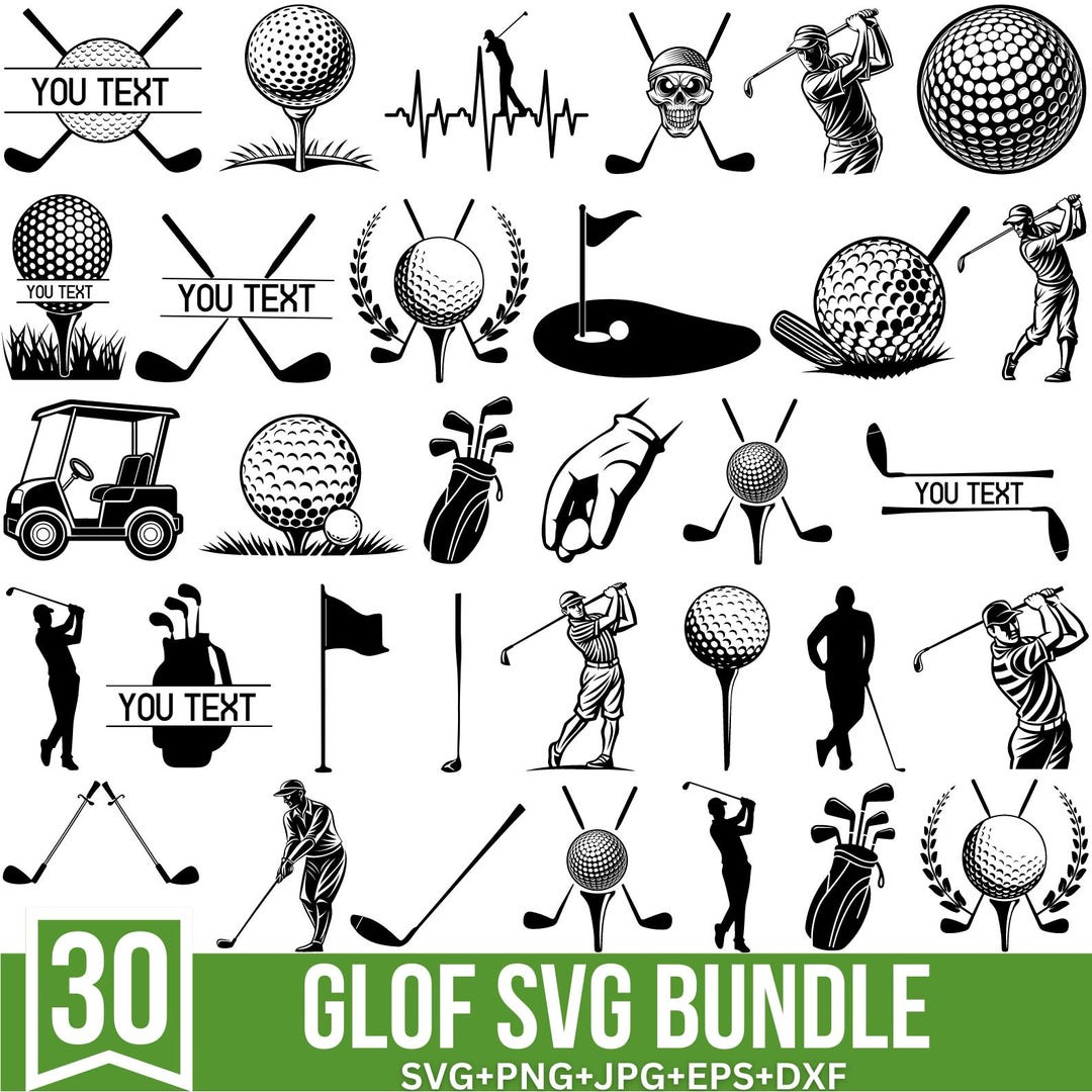 Golf Svg Bundle, Golf Name Frame Svg, Golf Monogram Svg, Split Monogram ...