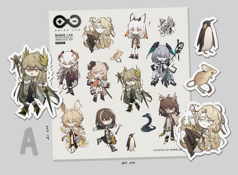 Arknights Sticker Sheets [rhine Lab, Sui, Reunion, Abyssal Hunter ...