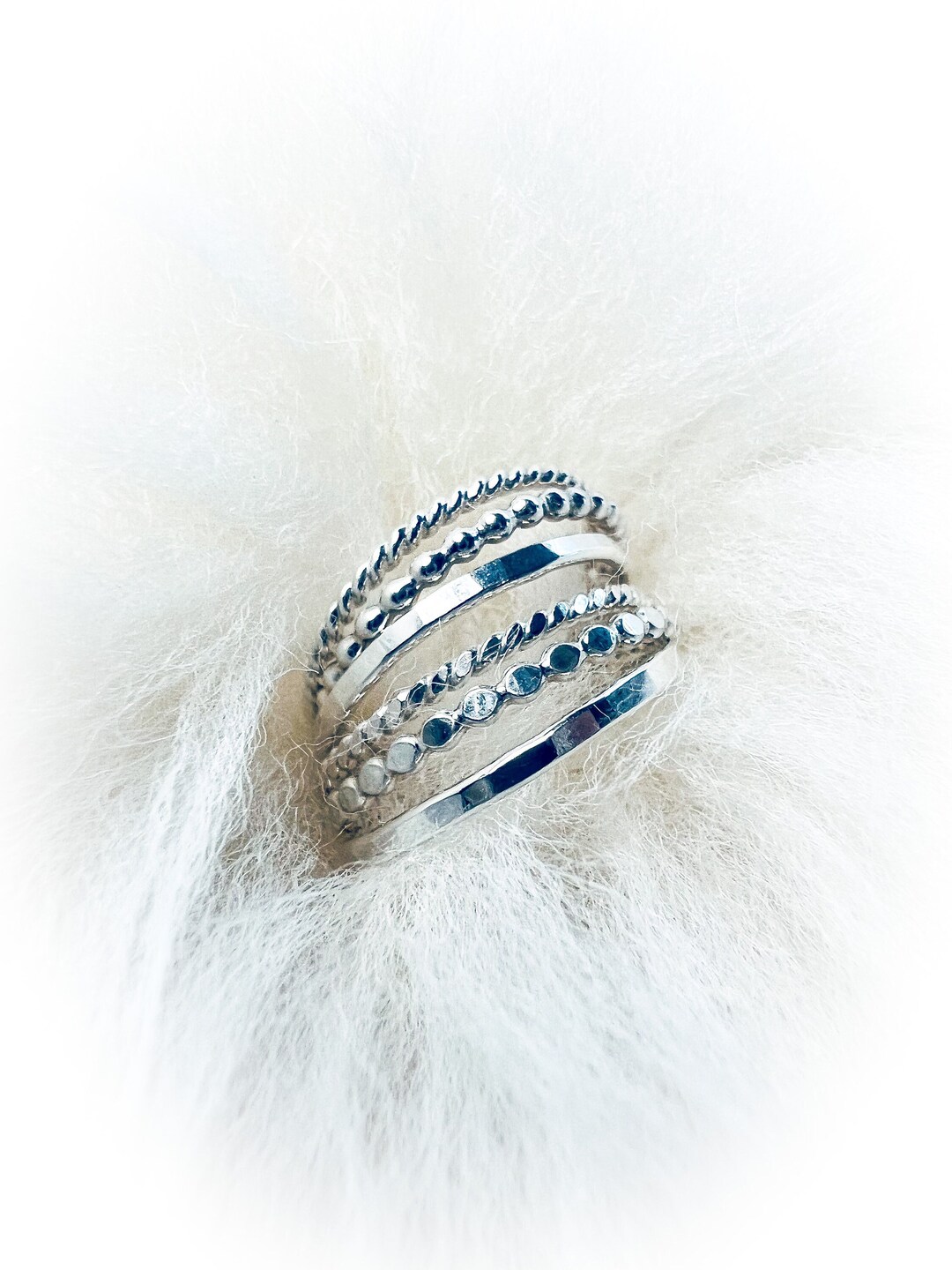 Silver Stack Ring, Silver Stack, Silver Ring Set, Stack Rings Sterling ...