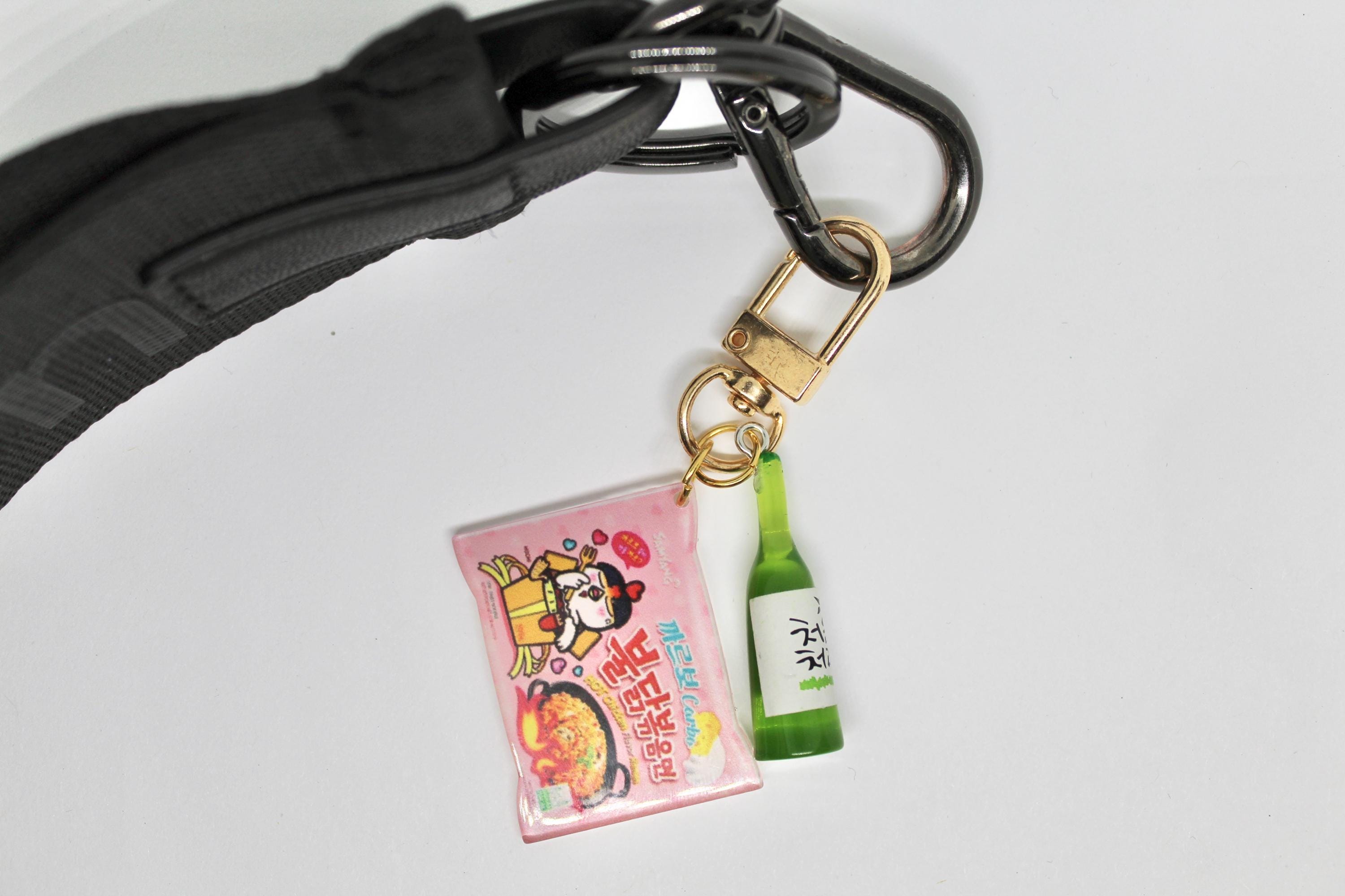 Korean Noodles Carbonara Ramen and Soju Bottle Keychains Accessories ...