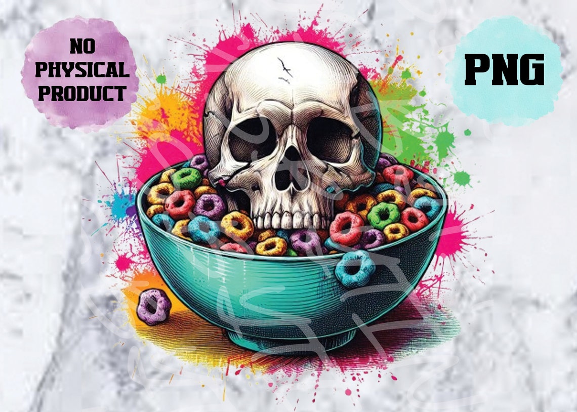 Cereal Killer PNG skull Png, Skeleton Png, Cereal Png, Food Png, Pun ...