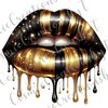 Glossy Blue Lips Biting 100 Dollar Bill Download PNG Clipart, Dripping ...