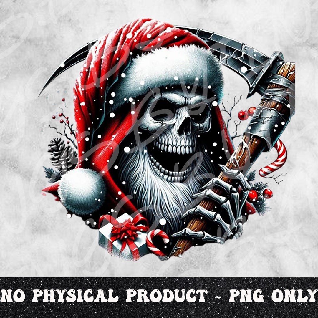 Dark Santa With Scythe Christmas PNG Gothic Holiday Digital Art - Etsy