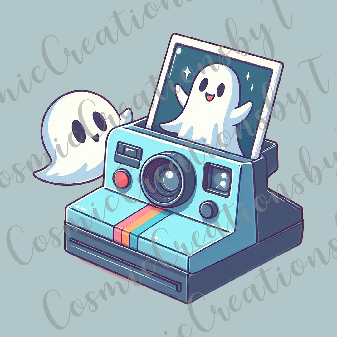 Retro Ghost Camera PNG: Spooky Halloween Clipart (digital Download) - Etsy