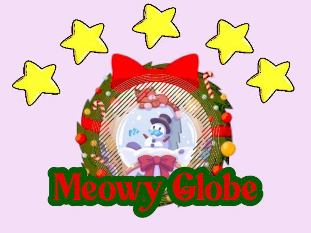 Meowy Globe Digital Sticker - Etsy