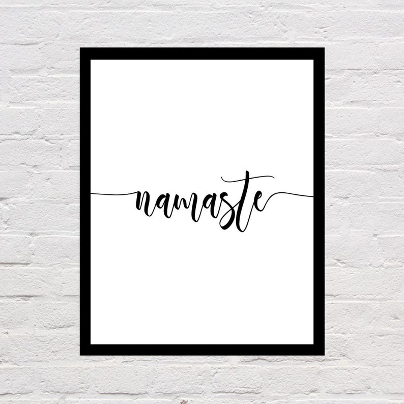 Namaste Printable Word Art Multiple Sizes 300 DPI High Quality ...