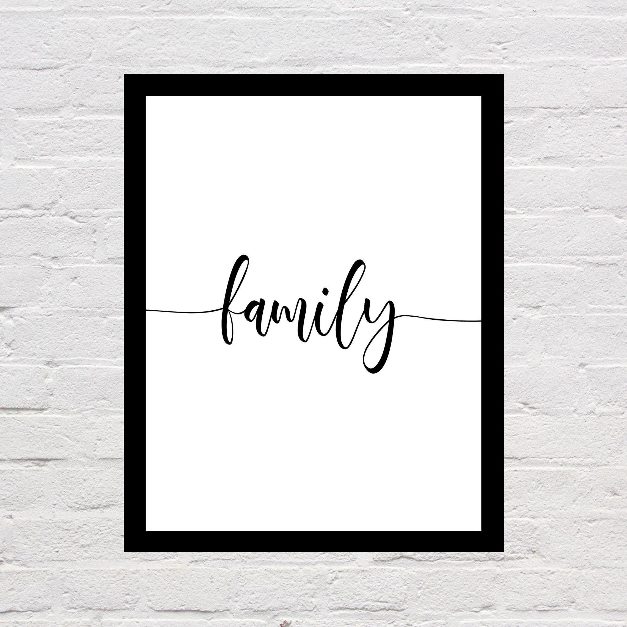 Family Printable Word Art Multiple Sizes 300 DPI High Quality ...