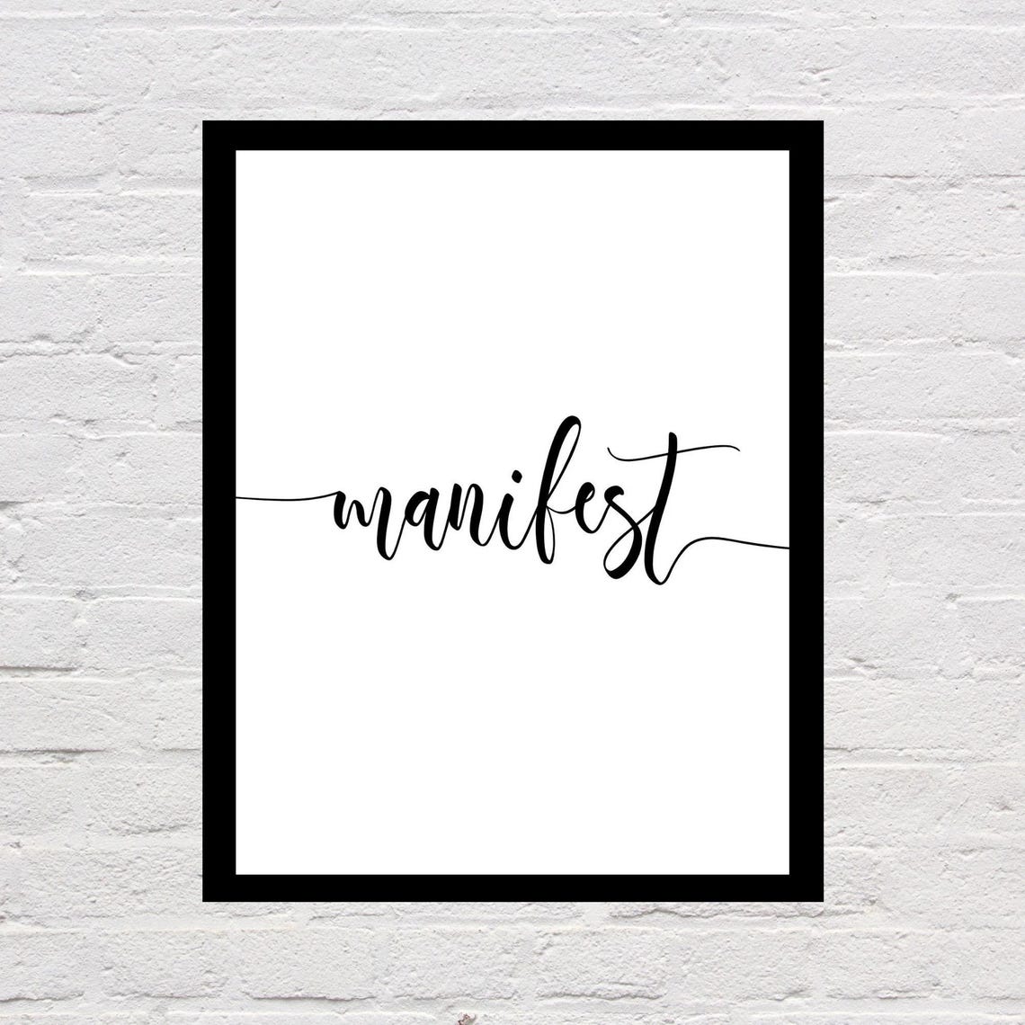 Manifest Printable Word Art Multiple Sizes 300 DPI High Quality ...