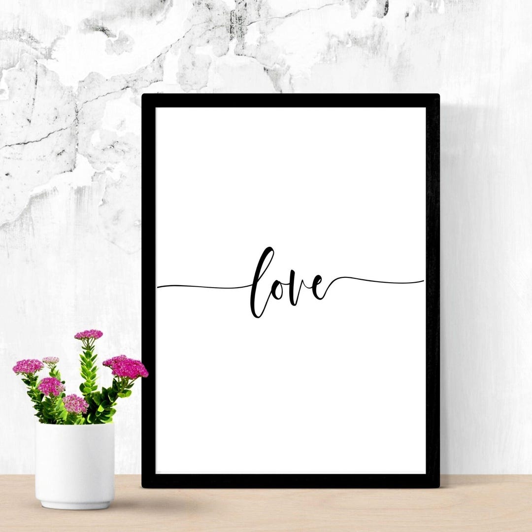 Love Printable Word Art Multiple Sizes 300 DPI High Quality Resolution ...