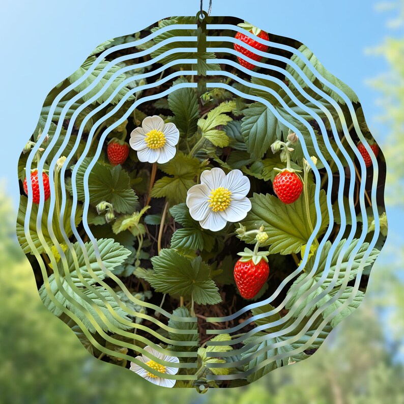 3D Strawberry Wind Spinner PNG, Strawberry Sublimation Design, Summer ...