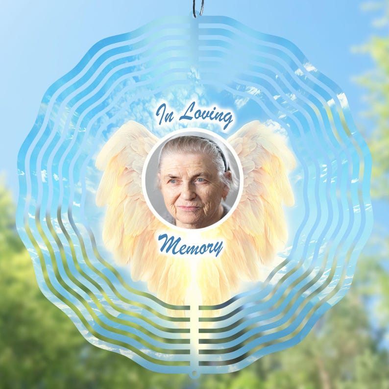 Memorial Wind Spinner PNG Sublimation Design, Wings Windspinner ...