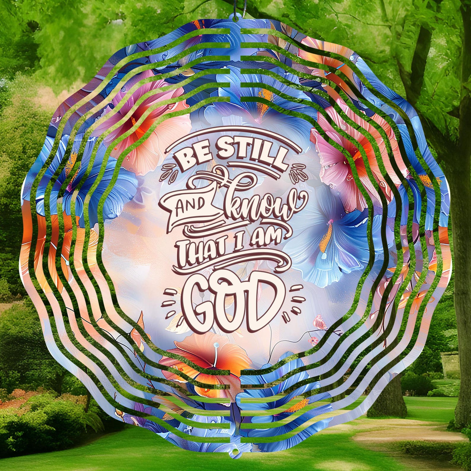 Christian Wind Spinner PNG, Be Still and Know That I Am God, Christian ...