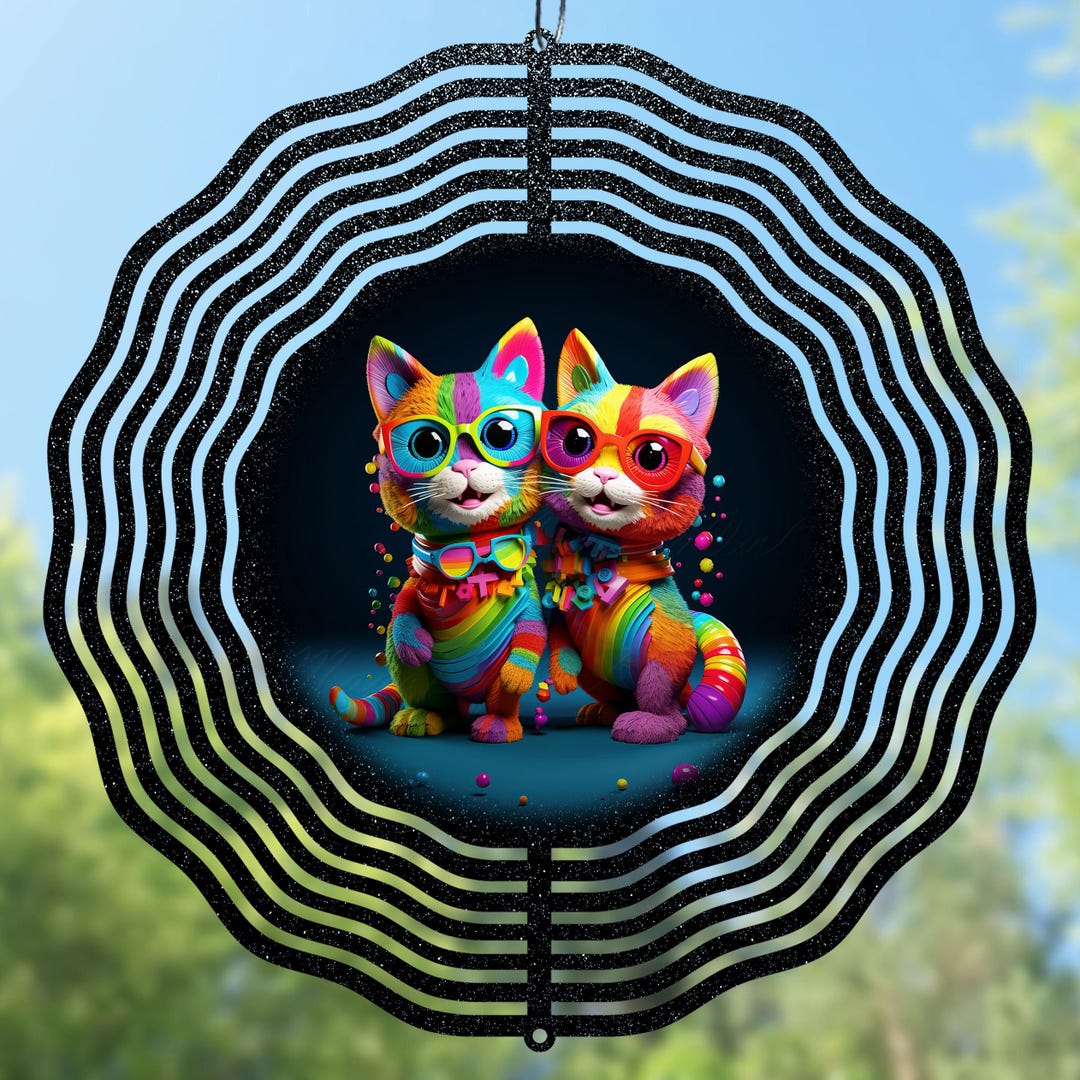 Rainbow Cats Wind Spinner PNG, Cat Lover Gift (digital Download) - Etsy