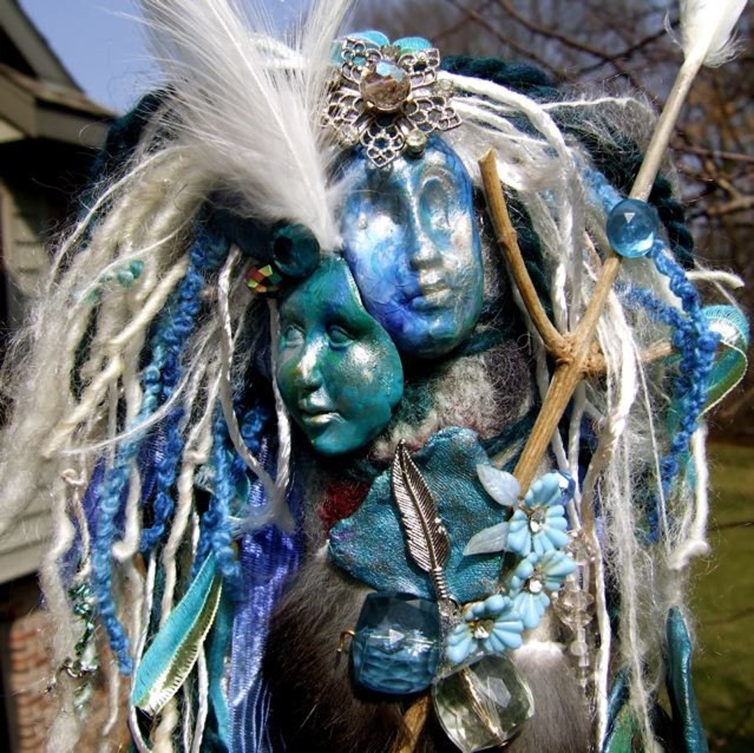 Silver Sisters Spirit Art Doll, Faerie, Goddess, Gypsy, Gnome ...