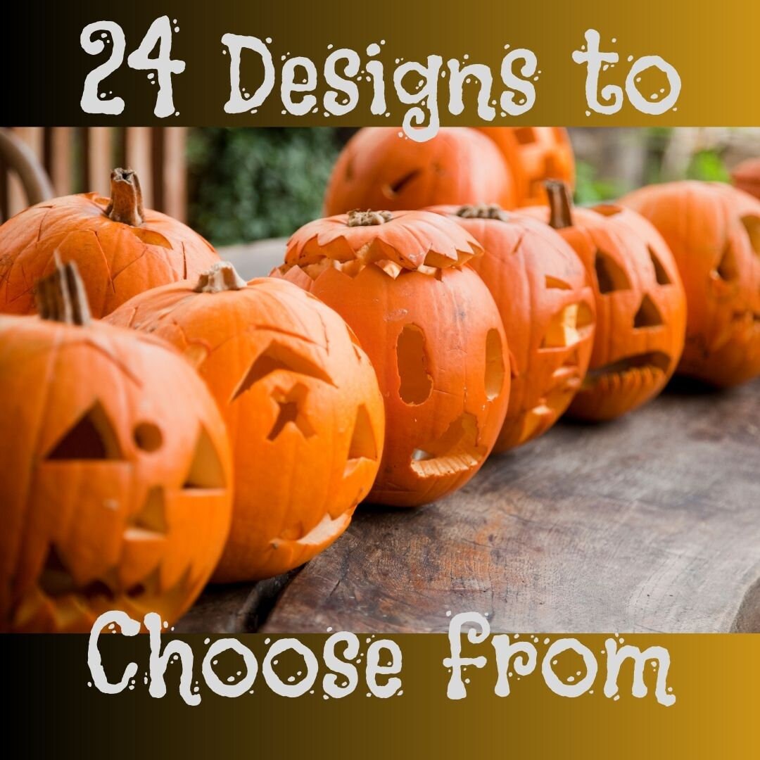 Printable Pumpkin Carving Patterns: Halloween Stencils Pack 2 Easy Jack ...