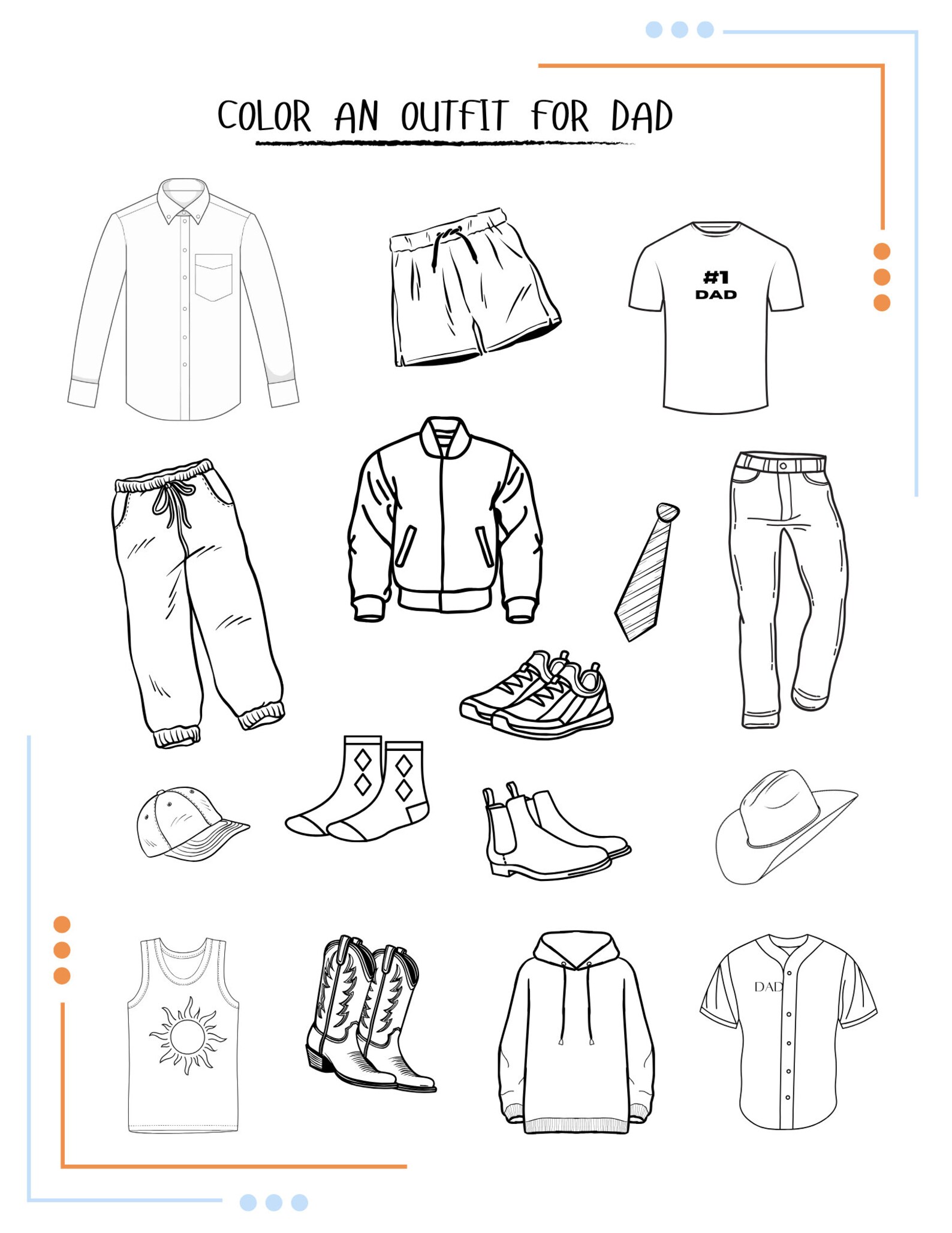 Father's Day Activity Pack Father's Day Craft Digital Download - Etsy