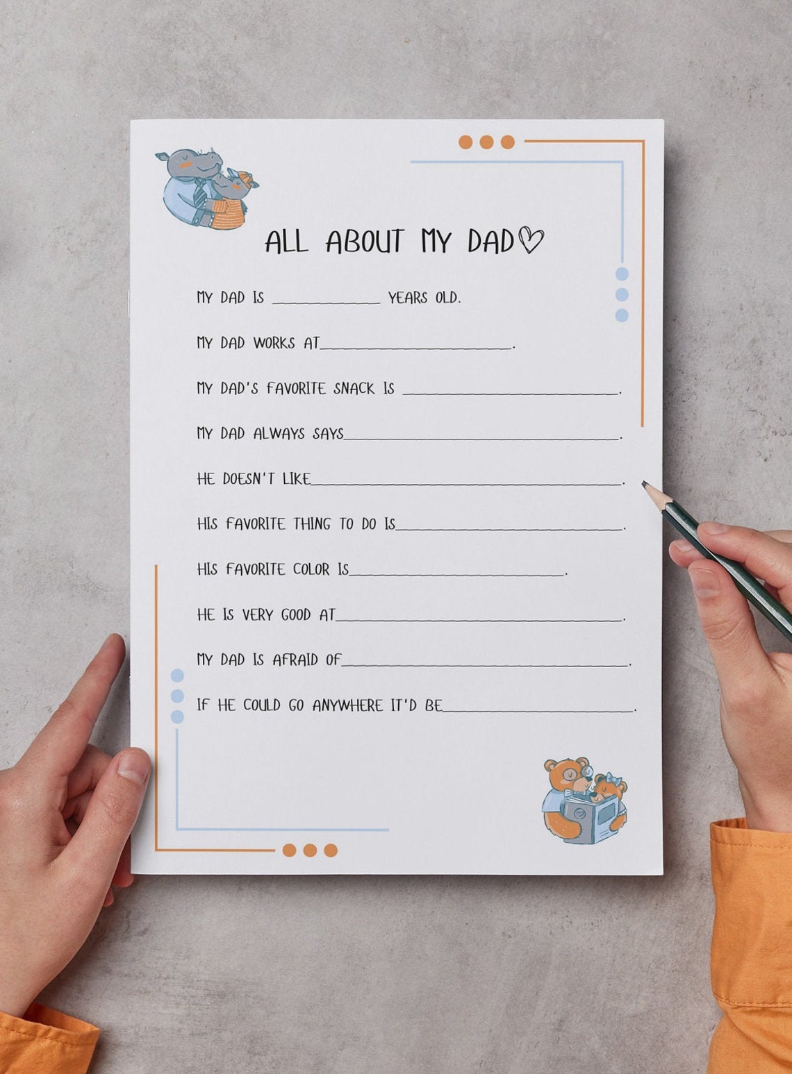 Father's Day Activity Pack Father's Day Craft Digital Download - Etsy