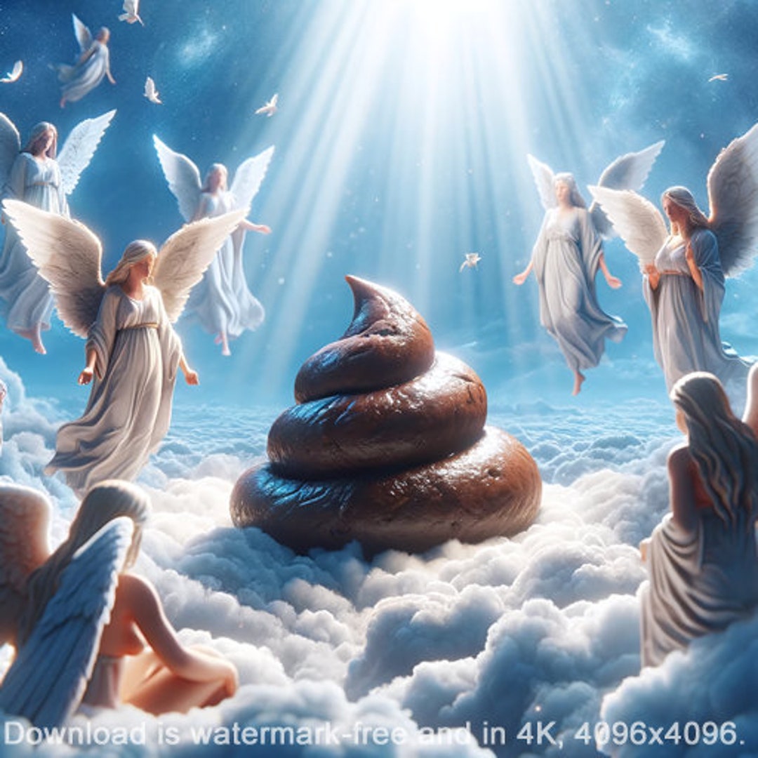 Shit Surrounded by Angels, 4K, Poop, Crap, Dung, Excrement, Feces 92 - Etsy
