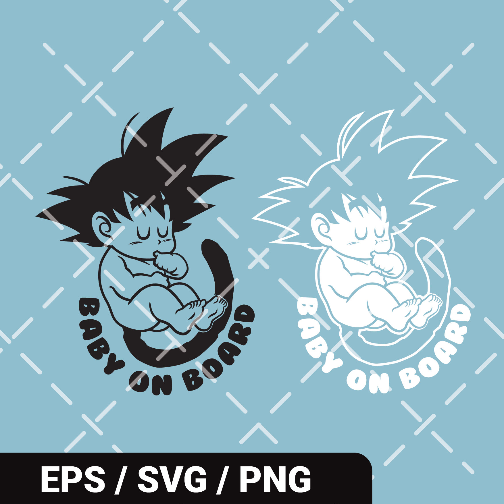 Baby Goku Template for Decals and Stickers - Etsy