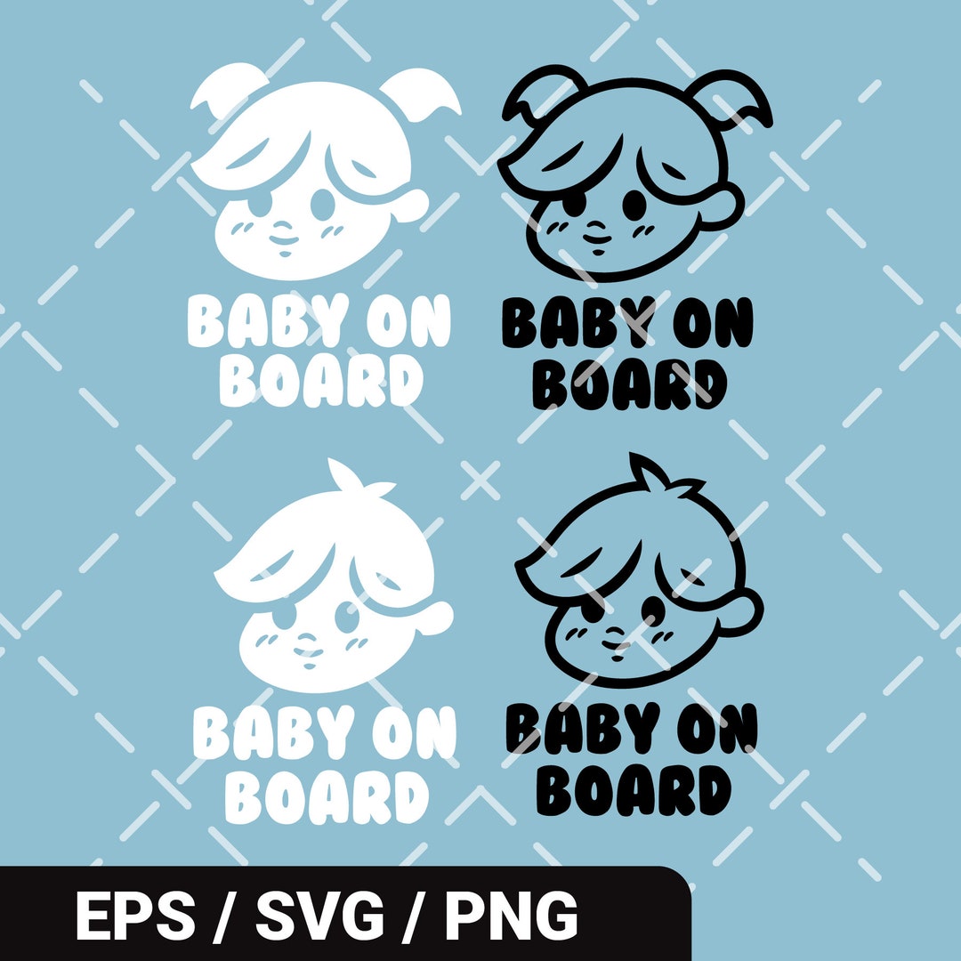 Baby on Board Clipart - Etsy