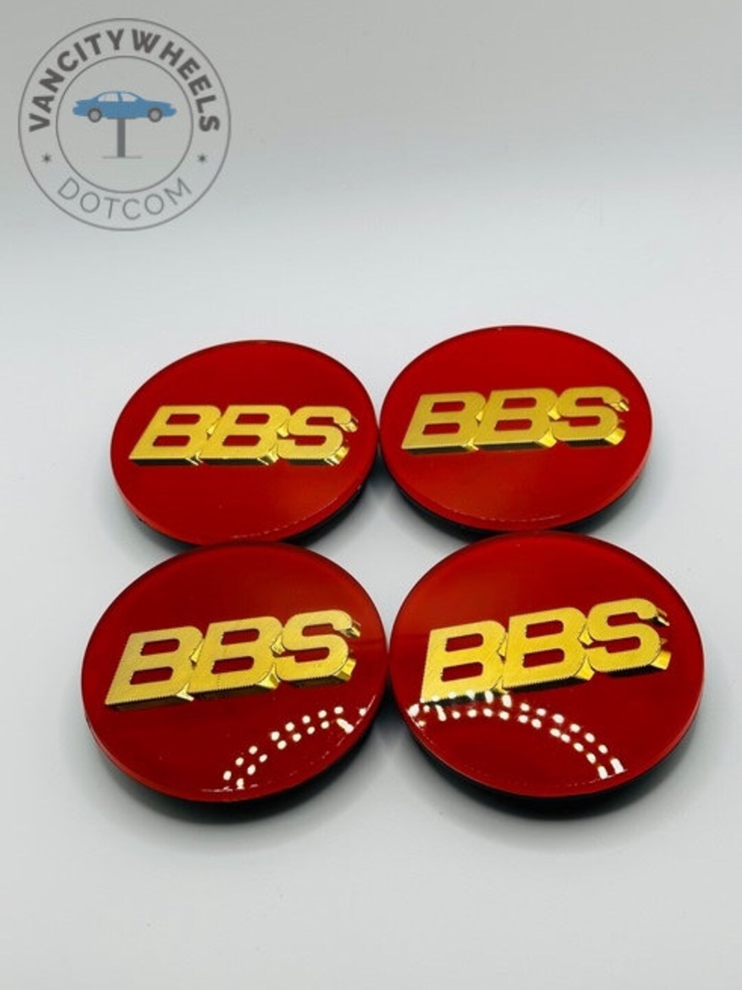 Set of 4 Red/gold BBS Alloy Wheel Center Caps 69mm, Red/gold Center Hub ...