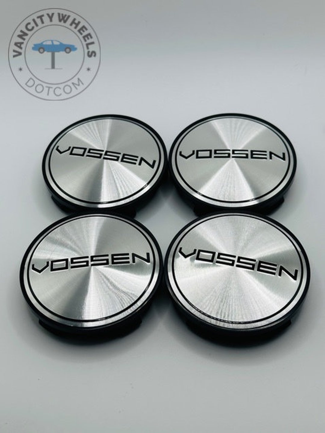Set of 4 Chrome VOSSEN Alloy Wheel Center Caps 68mm, Chrome Center Hub ...