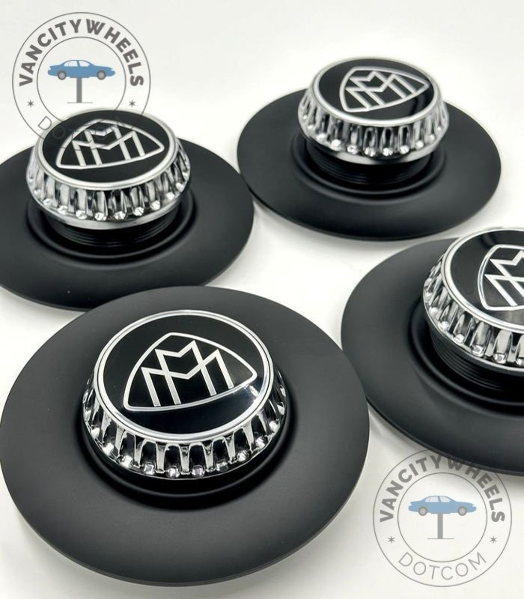 Matte Black Mercedes Benz Maybach Hubcap S680 A2224002300 145MM, Fits ...