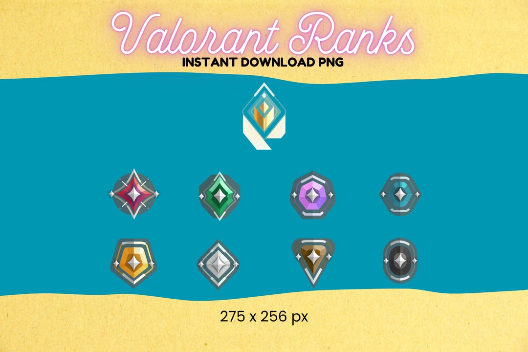 All Valorant Rank Badges Sub Rank Badges Valorant Rank PNG - Etsy