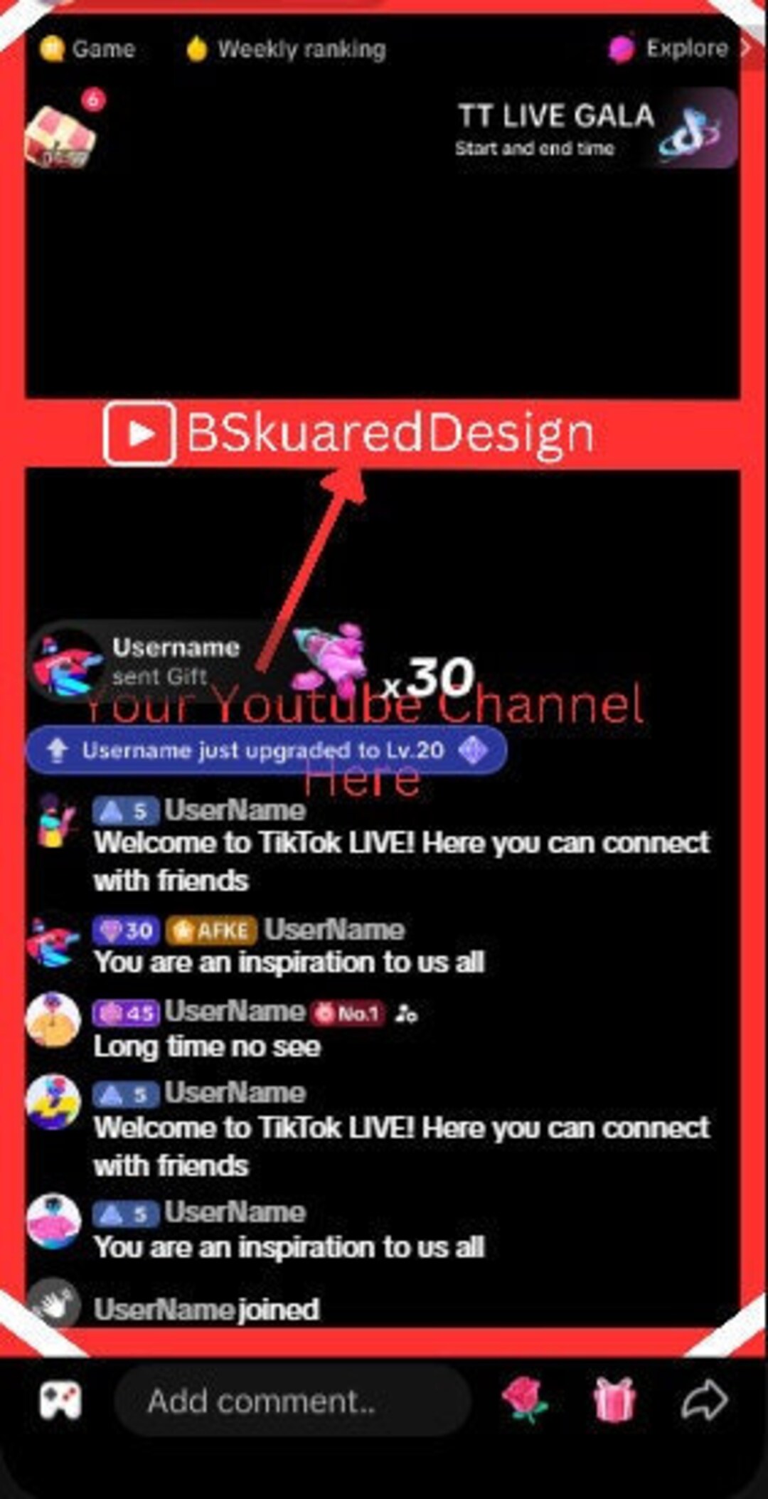 Youtube Streaming Vertical Overlay for Tiktok/youtube Shorts/streamlabs ...