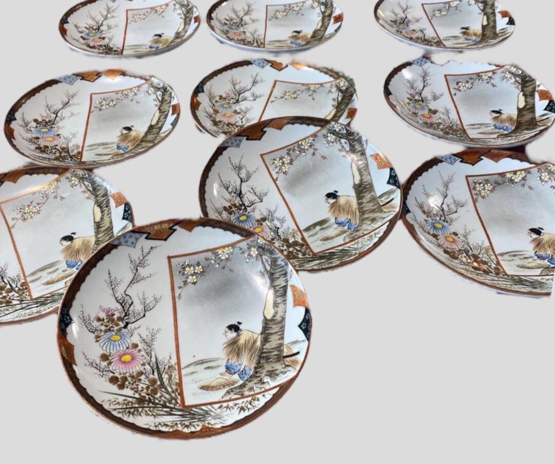 Japanese Kutani Antiques Plates - Etsy