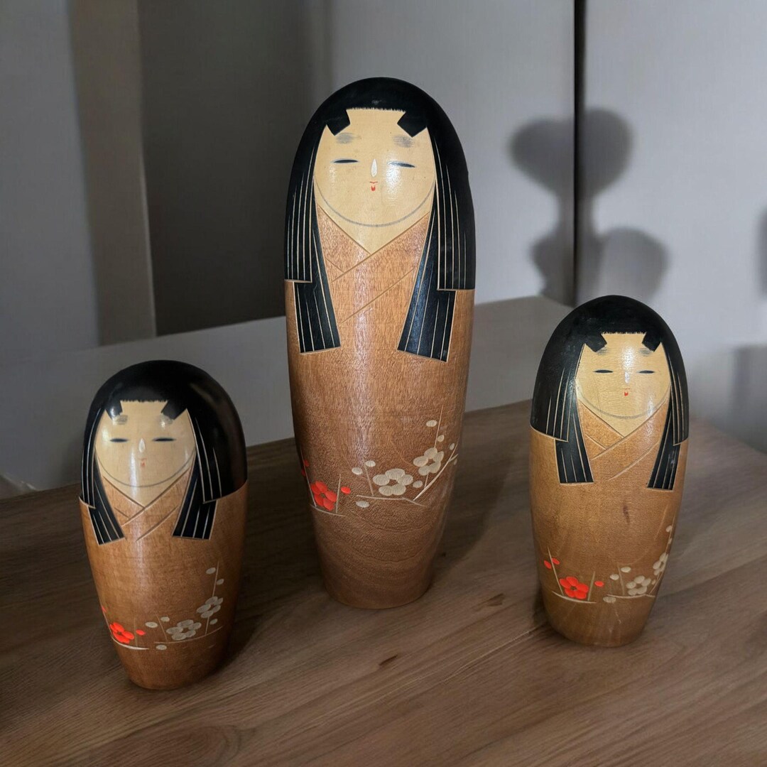 Japanese Vintage Original Kokeshi Dolls “kaguya Hime” by Master Misui ...