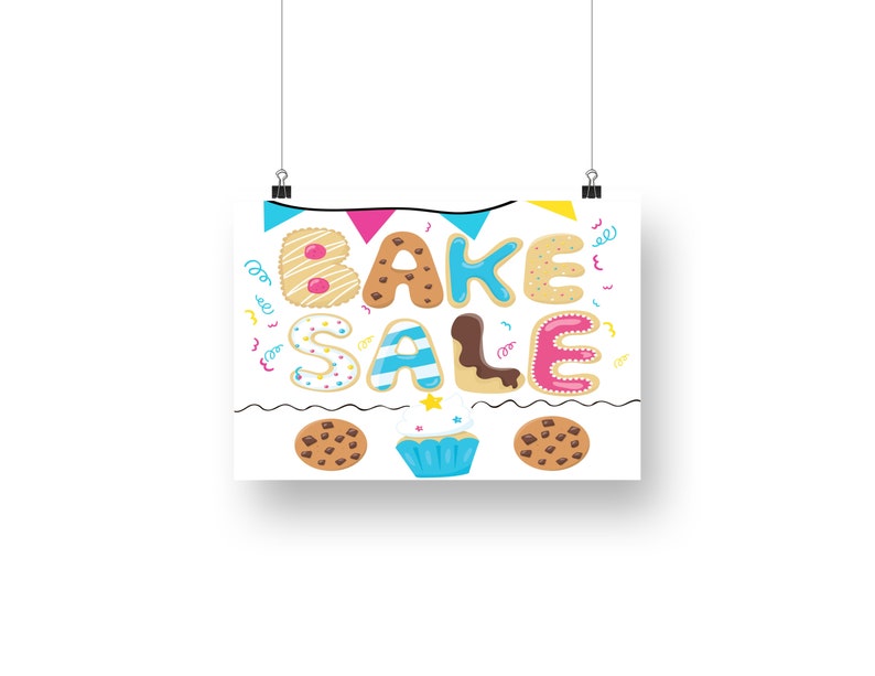 Bake Sale Sign PTO Fundraiser PTA Church Sports - Etsy