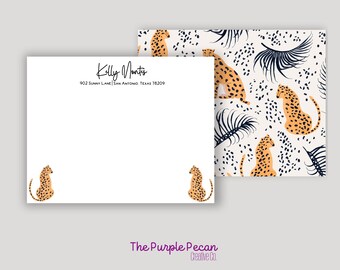 Cheetah Thank You Cards - Etsy