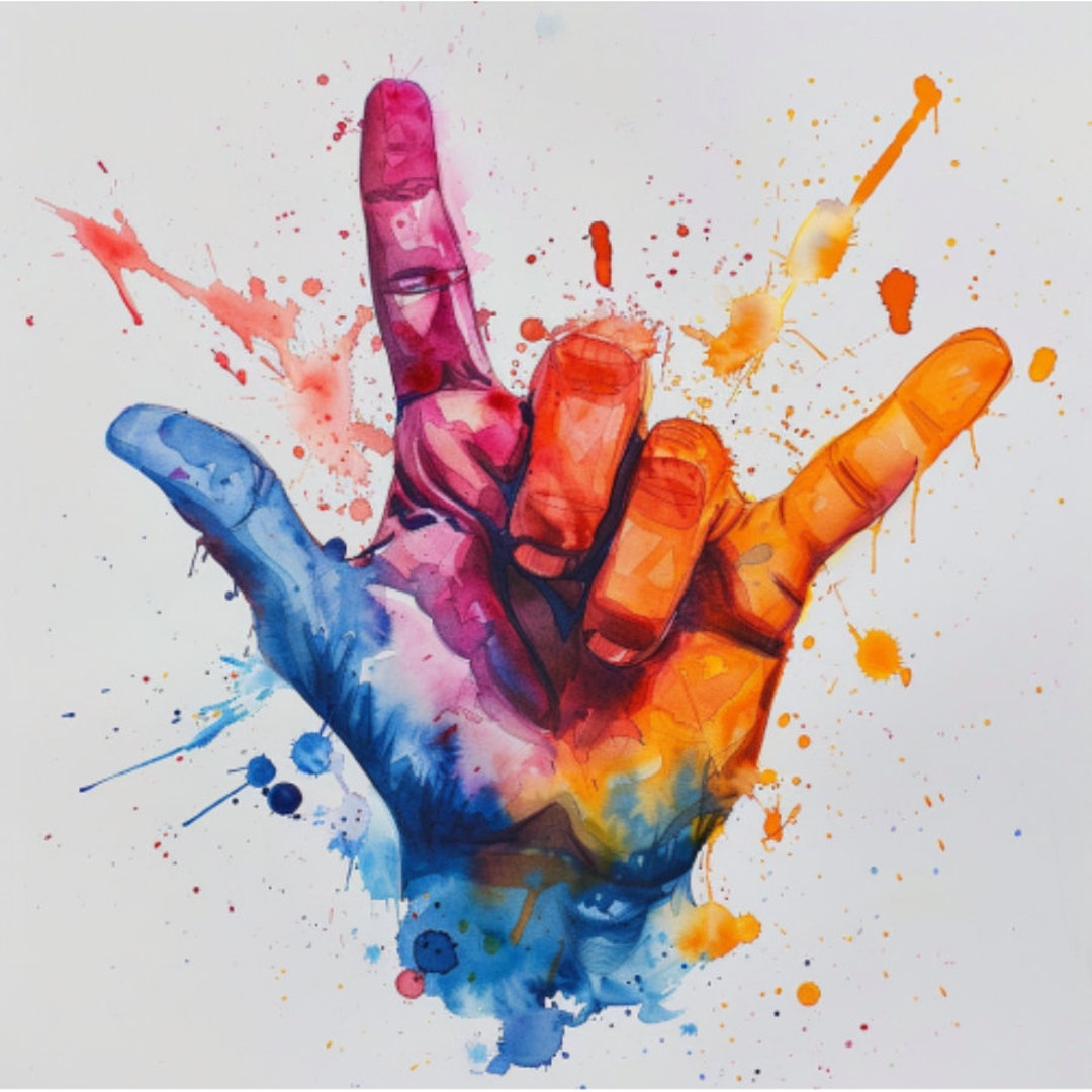 ILY I Love You Hand, Sign Language - Etsy